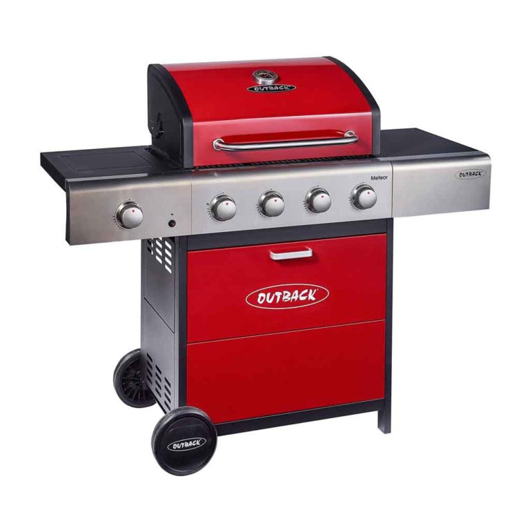 OUTBACK Red Meteor 4 Burner Gas with adaptor - X-BBQ Grill Vietnam