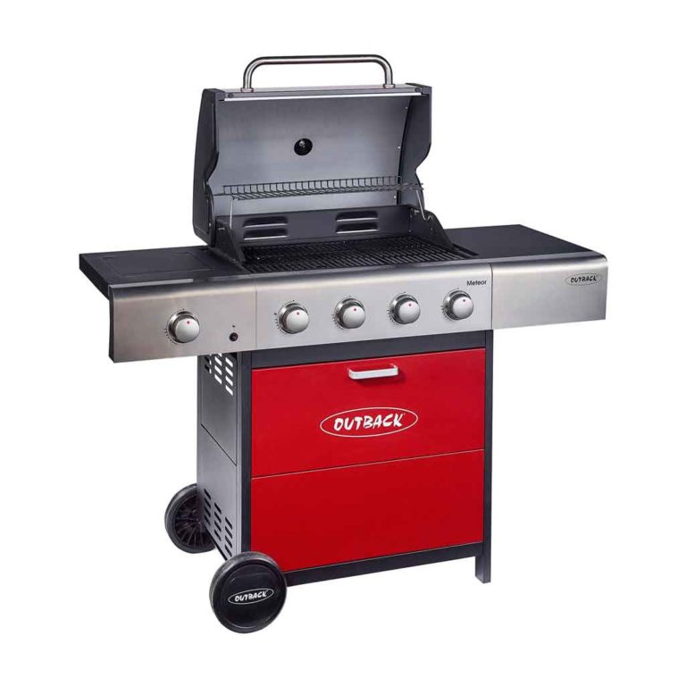 OUTBACK Red Meteor 4 Burner Gas with adaptor - X-BBQ Grill Vietnam