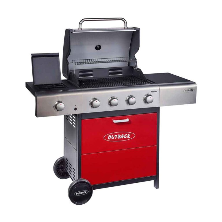 OUTBACK Red Meteor 4 Burner Gas with adaptor - X-BBQ Grill Vietnam