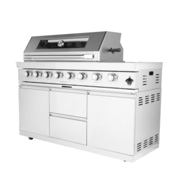 Gusto 6 burner built-in gas grill cart